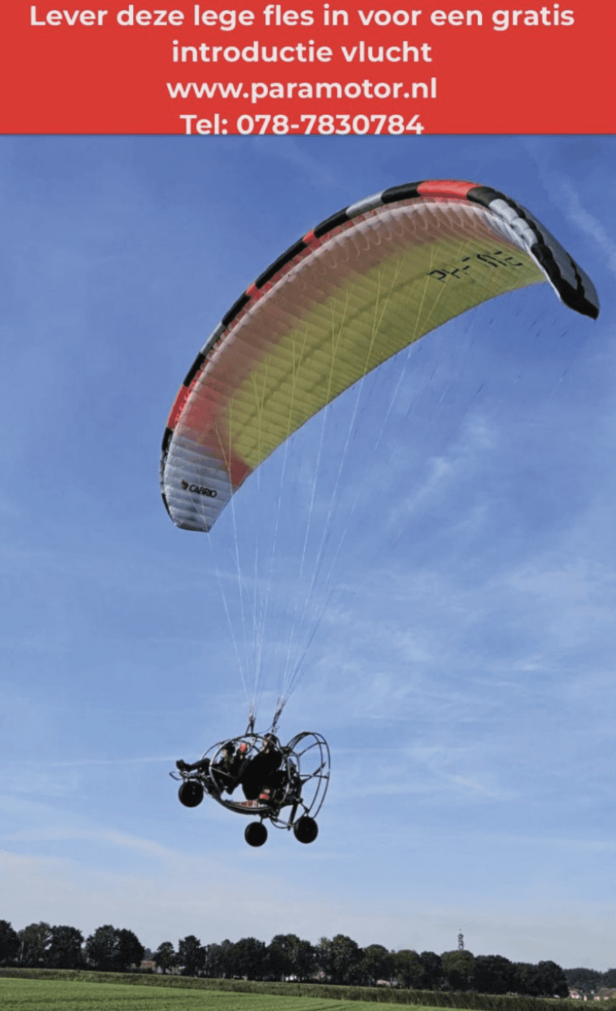 Paramotor introductievlucht - proefles