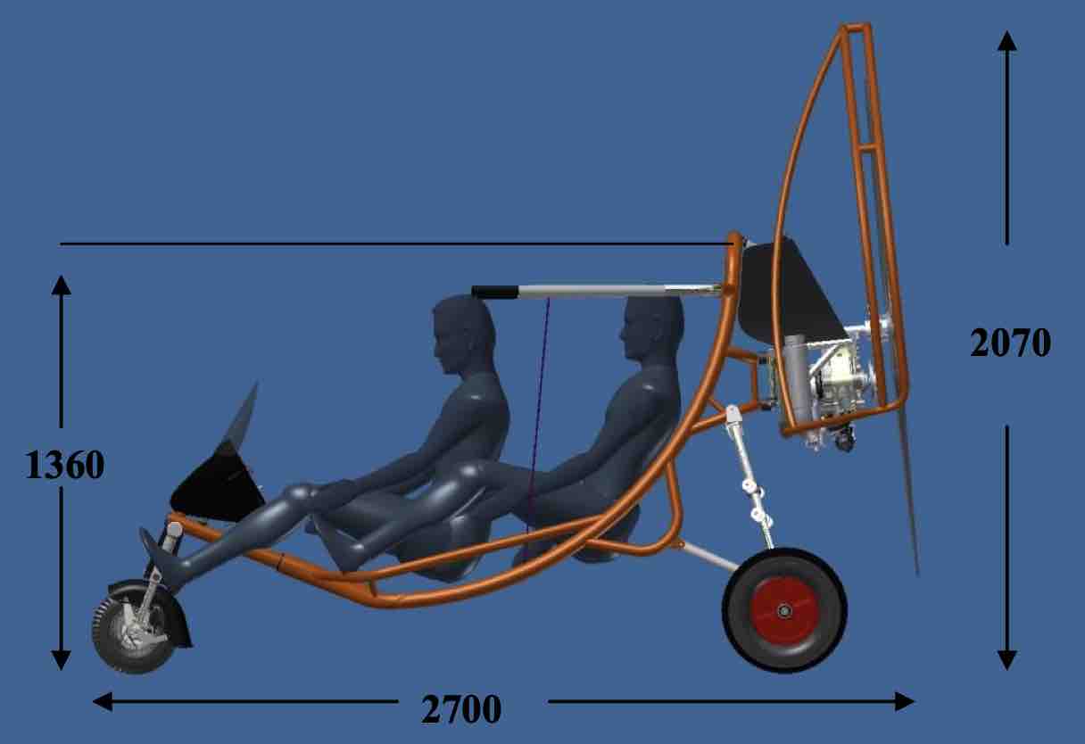 Fresh Breeze X-light paramotor tandem trike
